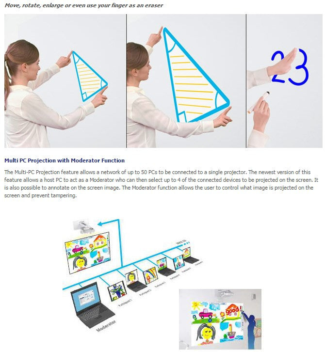 Epson Interactive Education Ultra Short Throw Projector EB-575Wi ...