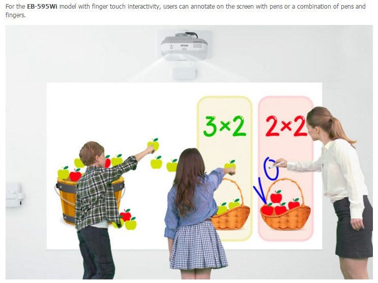 Epson Interactive Education Ultra Short Throw Projector EB-575Wi ...