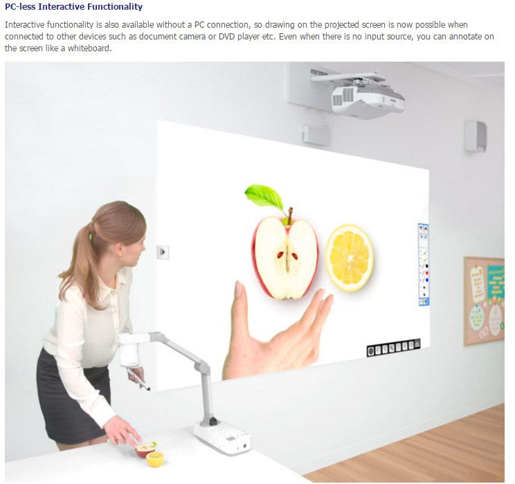 Epson Interactive Education Ultra Short Throw Projector EB-575Wi ...