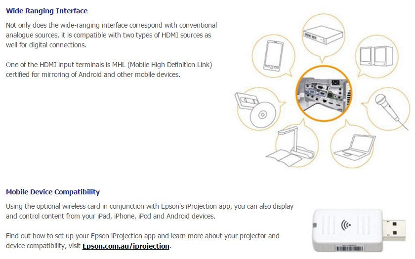 Epson Interactive Education Ultra Short Throw Projector EB-575Wi ...